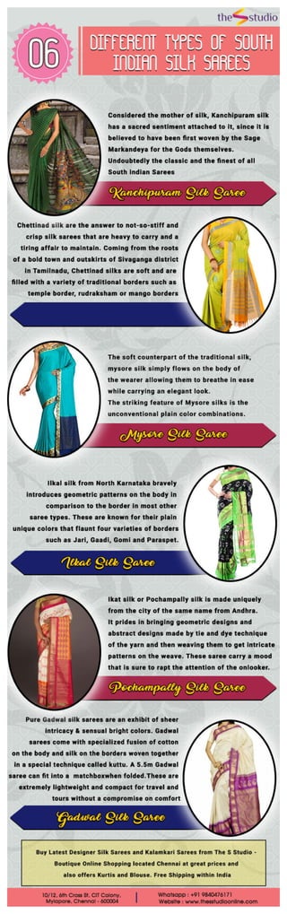 6 Different Types of South Indian Silk Sarees | PDF