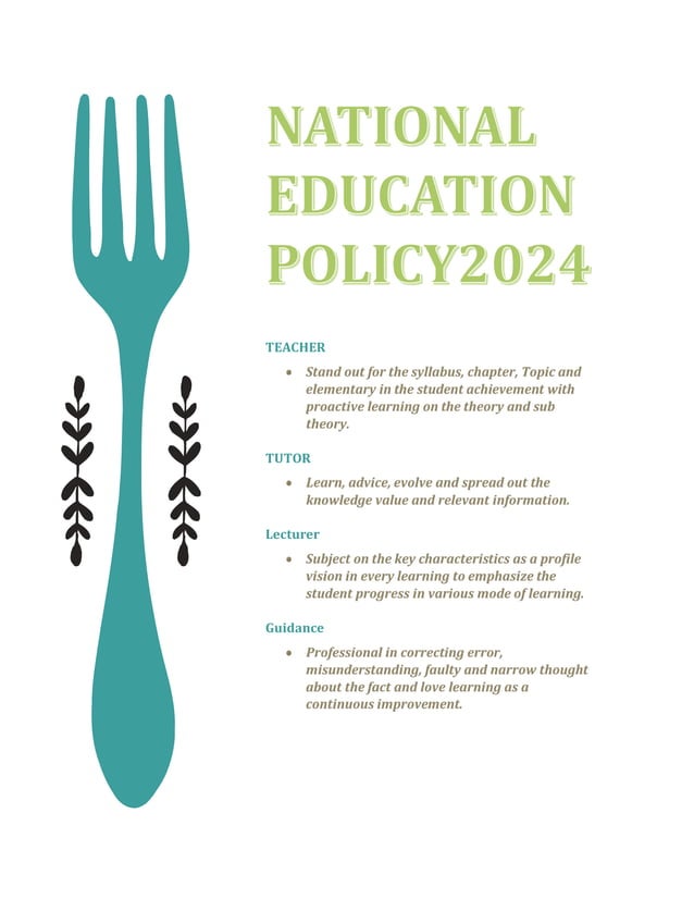 infographic poster on national EDUCATION policy2024 | PDF
