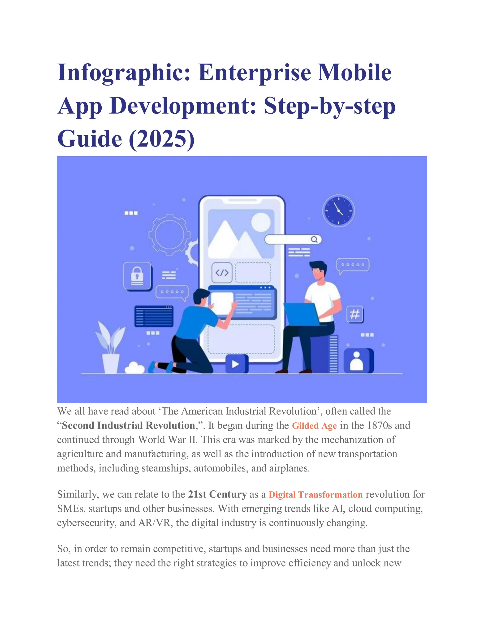 Infographic: Enterprise Mobile App Development: Step-by-step Guide (2025) | PDF