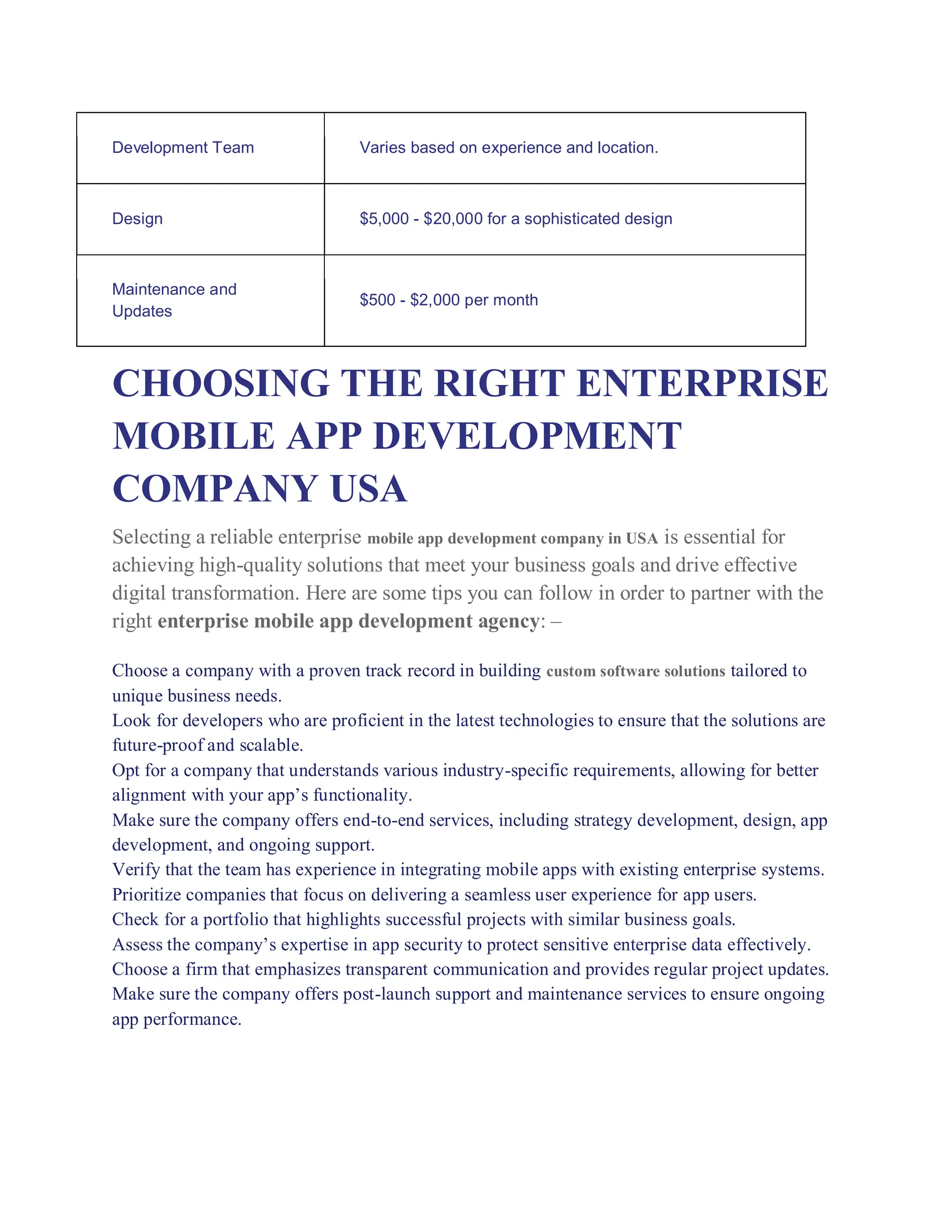 Infographic: Enterprise Mobile App Development: Step-by-step Guide (2025) | PDF