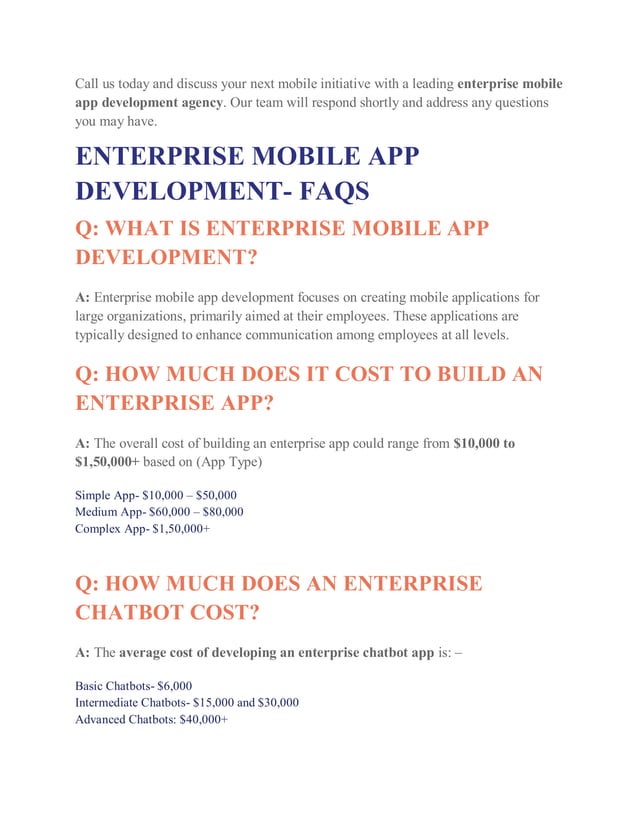 Infographic: Enterprise Mobile App Development: Step-by-step Guide (2025) | PDF