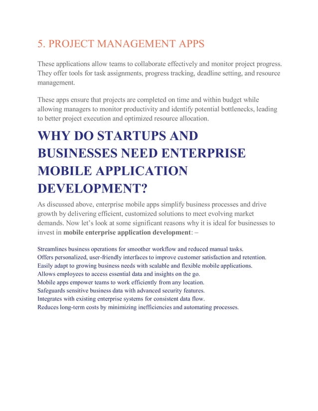 Infographic: Enterprise Mobile App Development: Step-by-step Guide ...