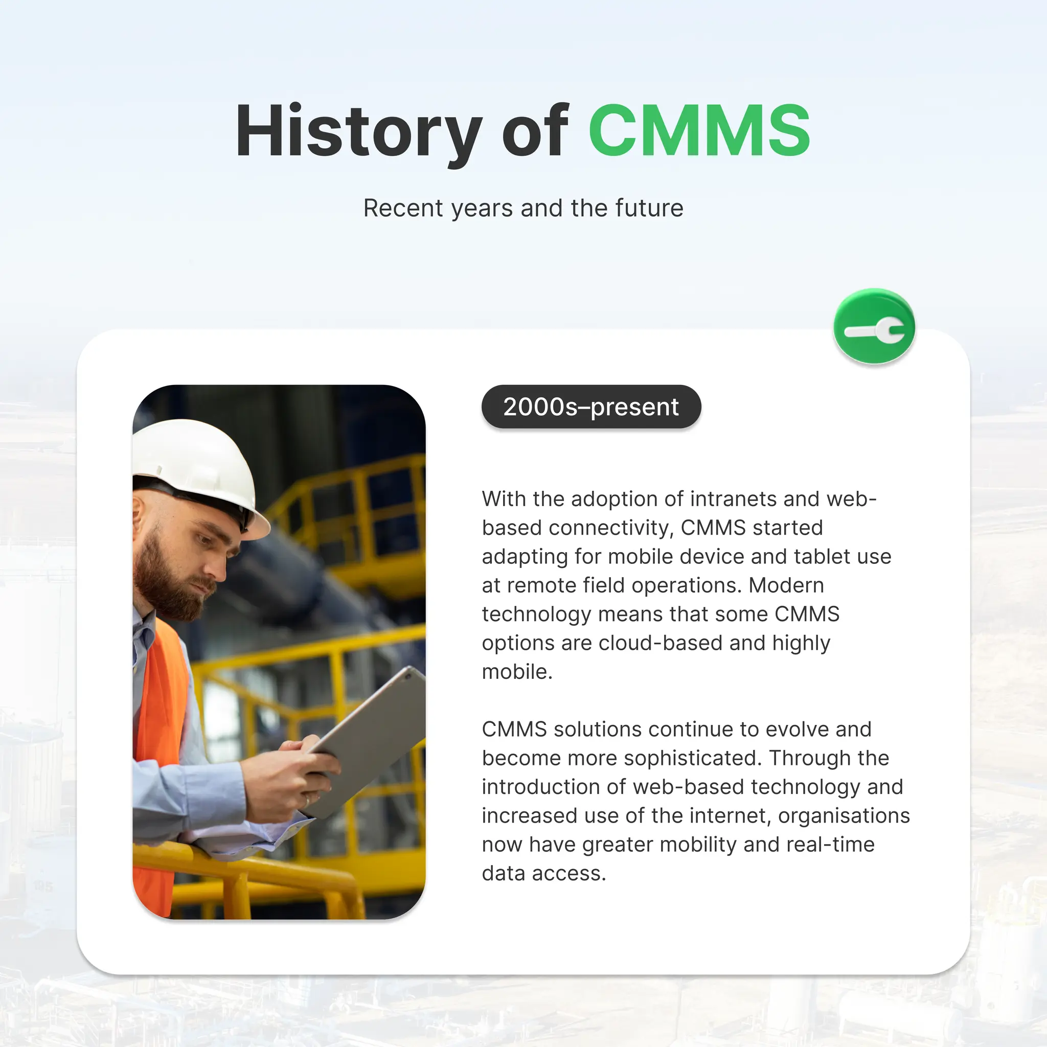 A brief History of CMMS Software throughout the years | PDF