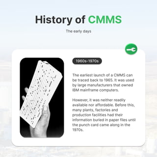 A brief History of CMMS Software throughout the years | PDF