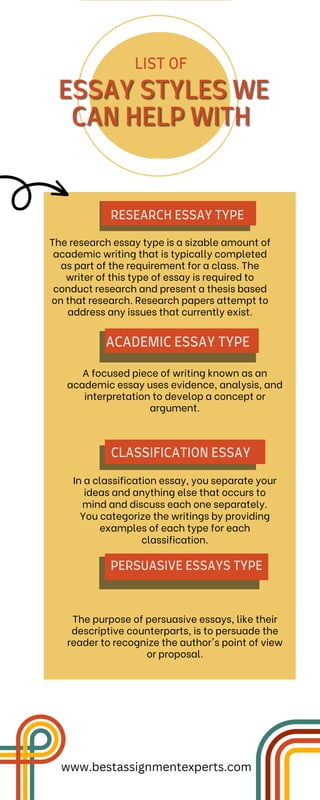 List of Essay Styles We Can Help With | PDF
