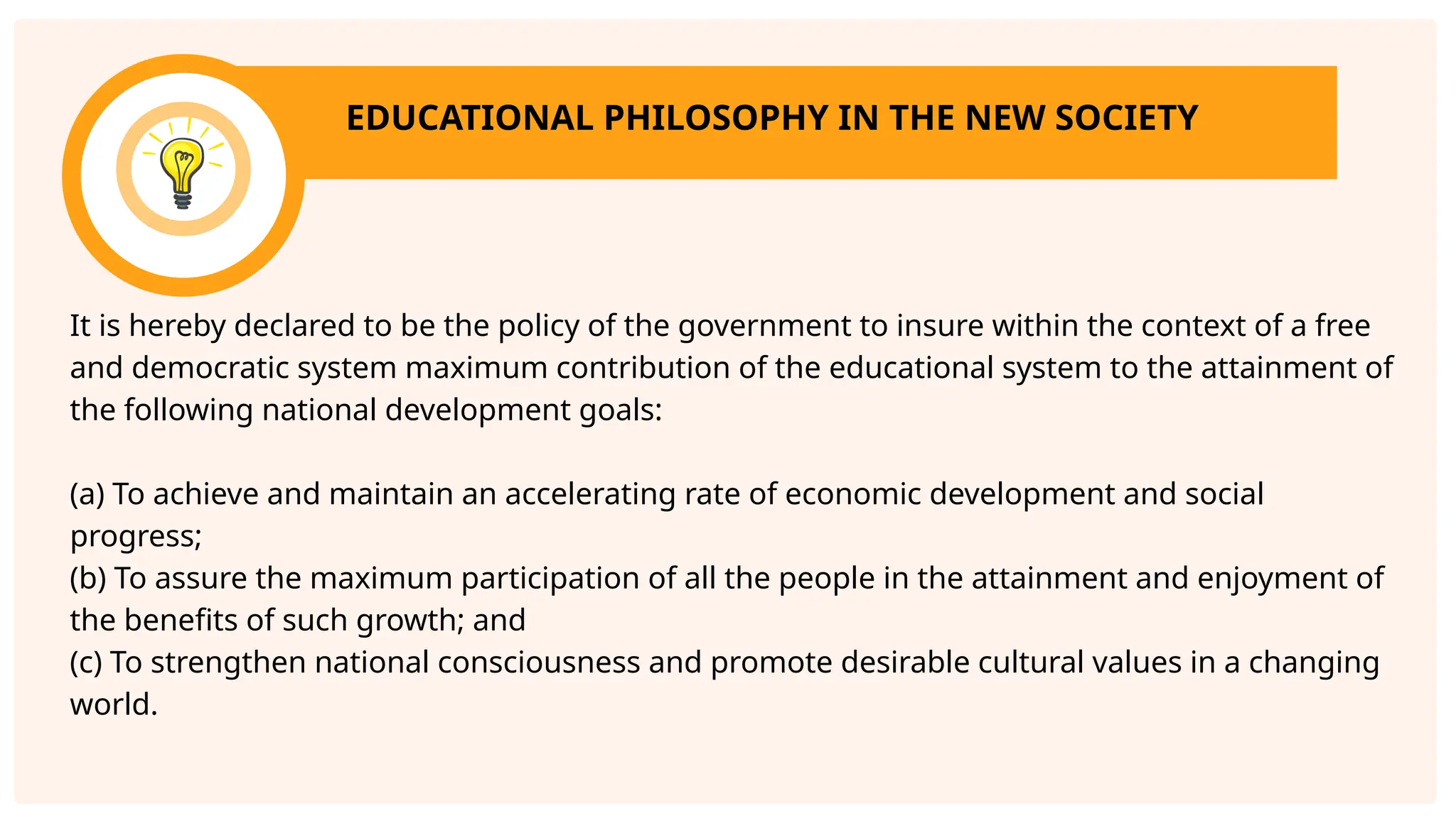 INFOGRAPHIC PRESENTATION OF THE EDUCATIONAL PHILOSOPHY IN THE NEW ...
