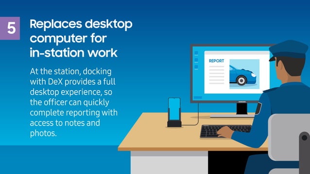 How Samsung DeX-in-vehicle empowers public safety officers | PPT