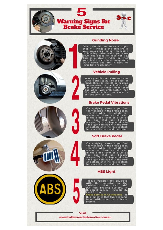 Infographics - 5 Warning Signs For Brake Service | PDF | Rail Travel ...