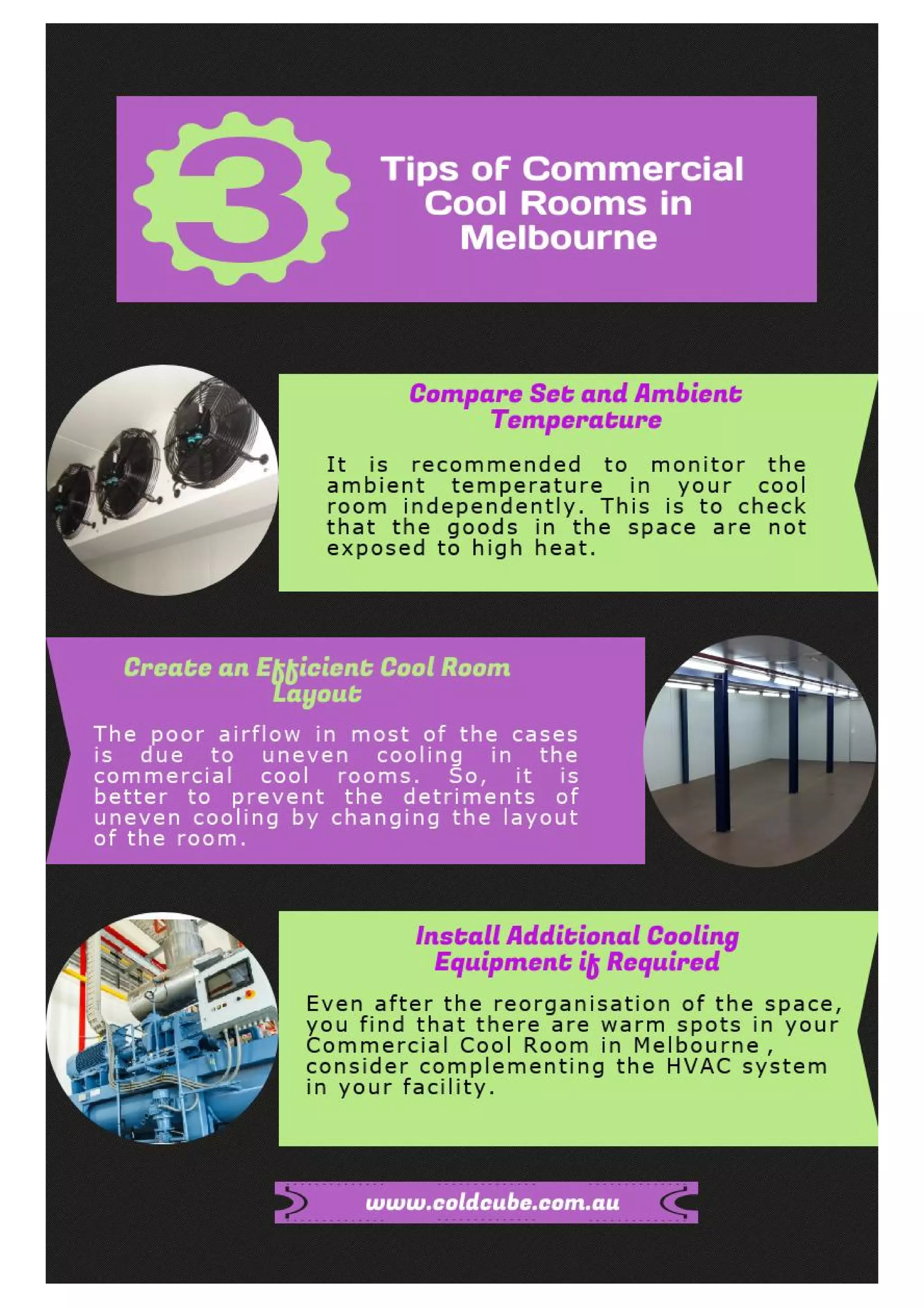 Infographics - Tips of Commercial Cool Rooms in Melbourne | PDF