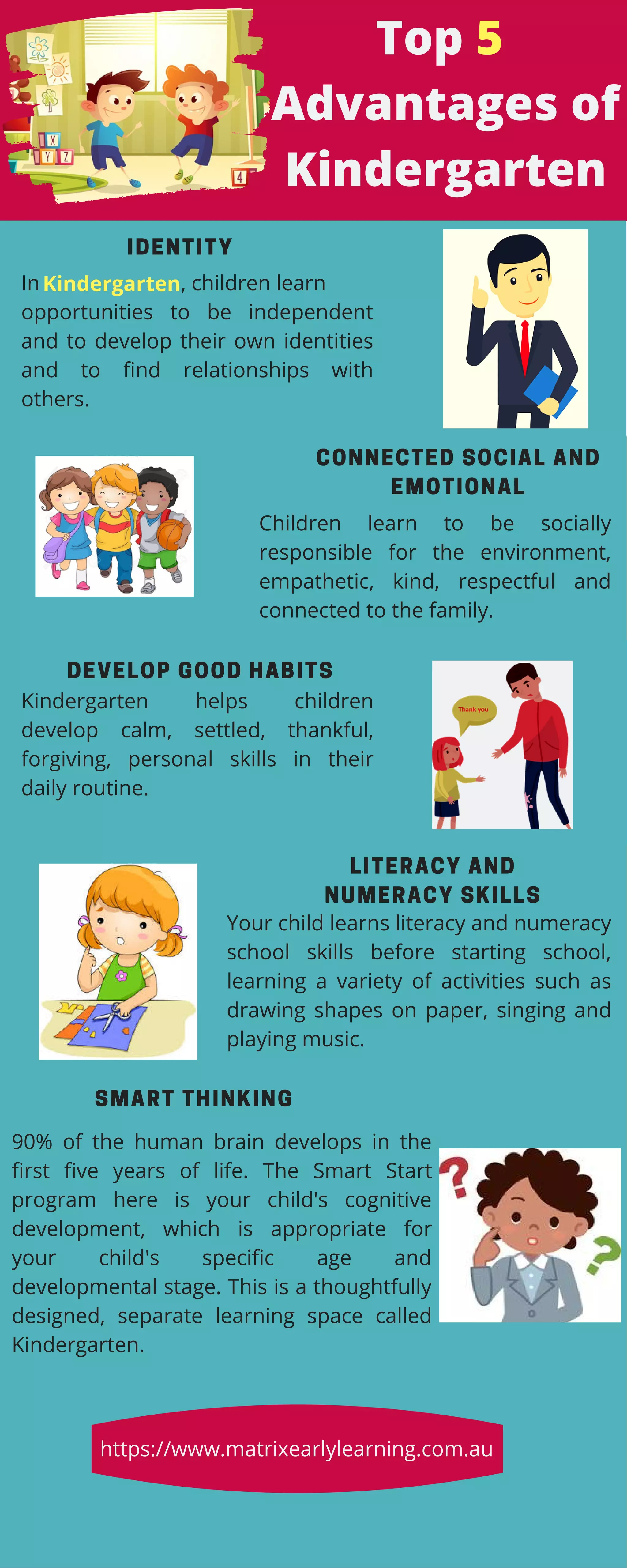 Infographics - Top 5 Advantages of Kindergarten | PDF Infographics - Top 5 Advantages of Kindergarten | PDF