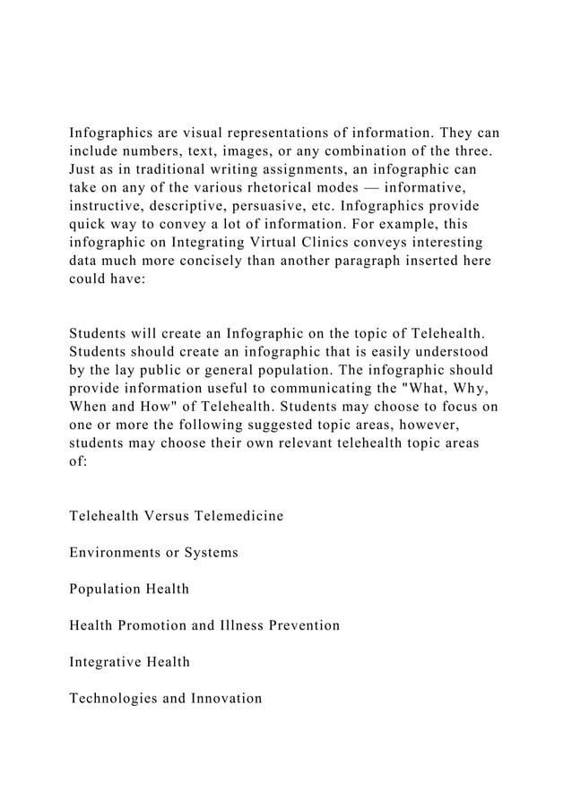 Infographics are visual representations of information. They can.docx