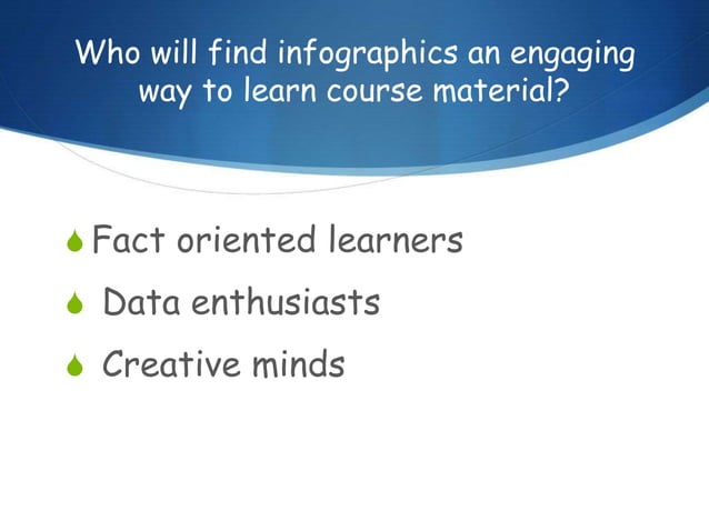 Infographics as teaching tools ppt | PPTX