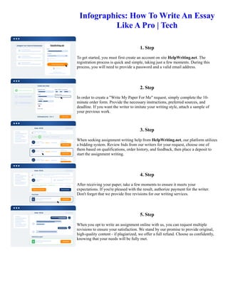 Infographics How To Write An Essay Like A Pro Tech | PDF