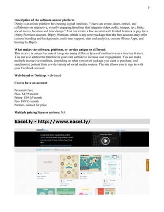 Infographic software platform overview | PDF
