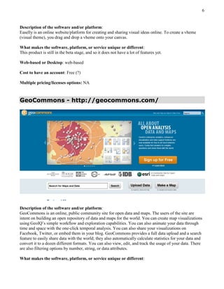 Infographic software platform overview | PDF