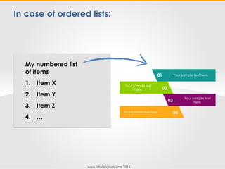 Infographics Text Lists Powerpoint diagrams | PDF | Technology & Computing