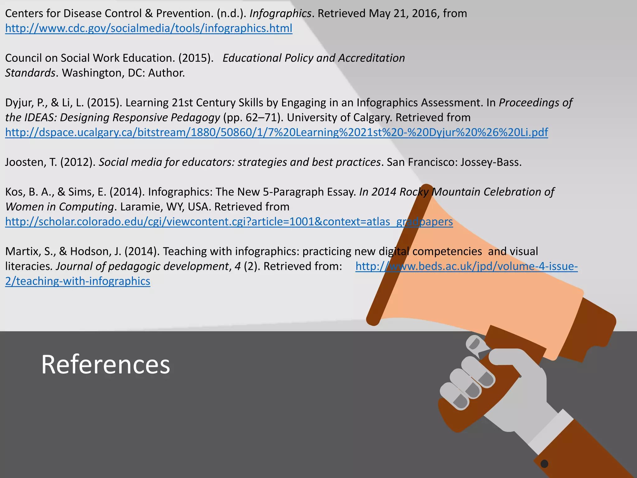 Visualizing Data: Infographic Assignments across the SWK Curriculum | PPTX