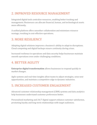 Infographic: The Benefits of Digital Transformation for Businesses in ...