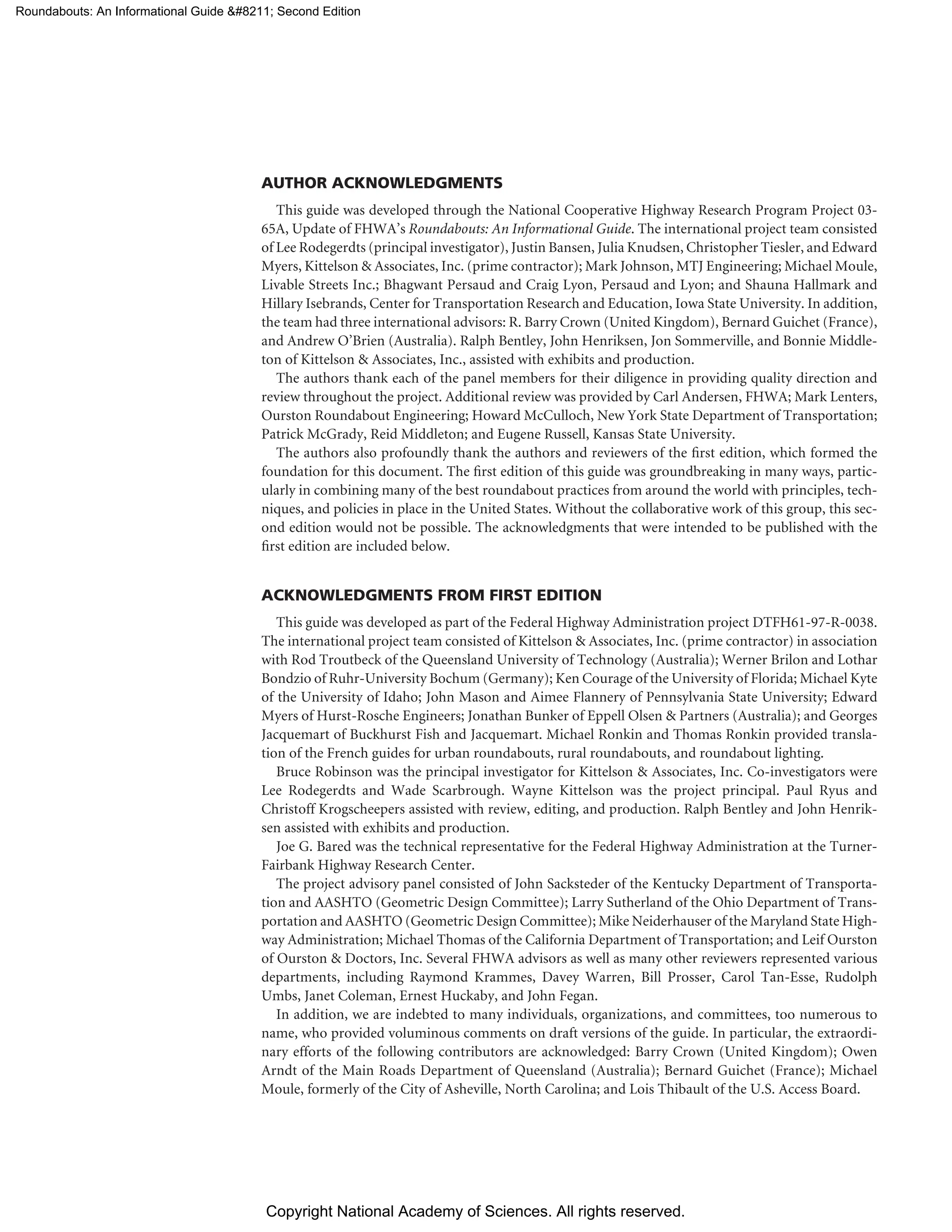 NCHRP Report 672 Roundabouts: An Informational Guide | PDF