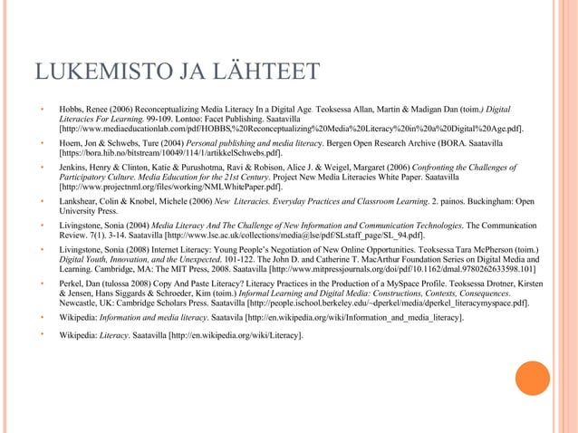 Uuden median lukutaidot | PPT