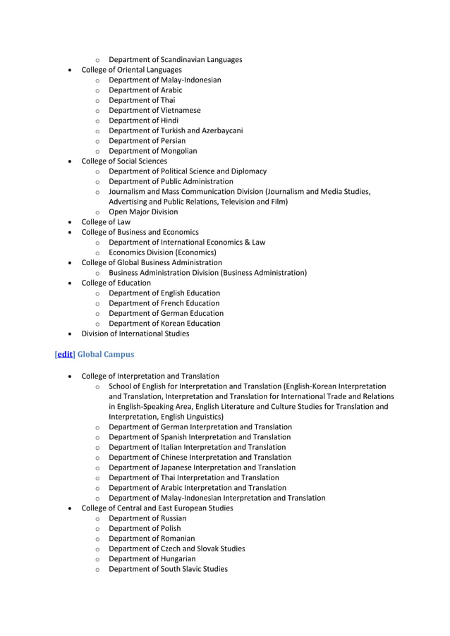 Info hankuk university of foreign studies | PDF