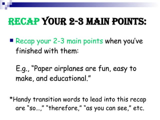 =Info Impromptu Speech Tips | PPT