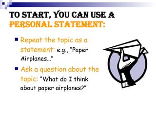 =Info Impromptu Speech Tips | PPT