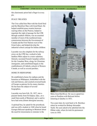 Info lacombe english may 06 no 15 | PDF | Christianity | Religion ...