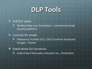 Information Leakage & DLP | PPTX