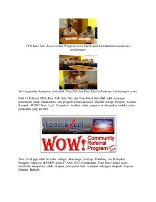 Info lengkap toneexcel | PDF