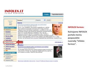 Kaip rasti naujas "Infolex formas" | PPT