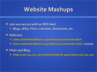 Mashups for Libraries | PPT