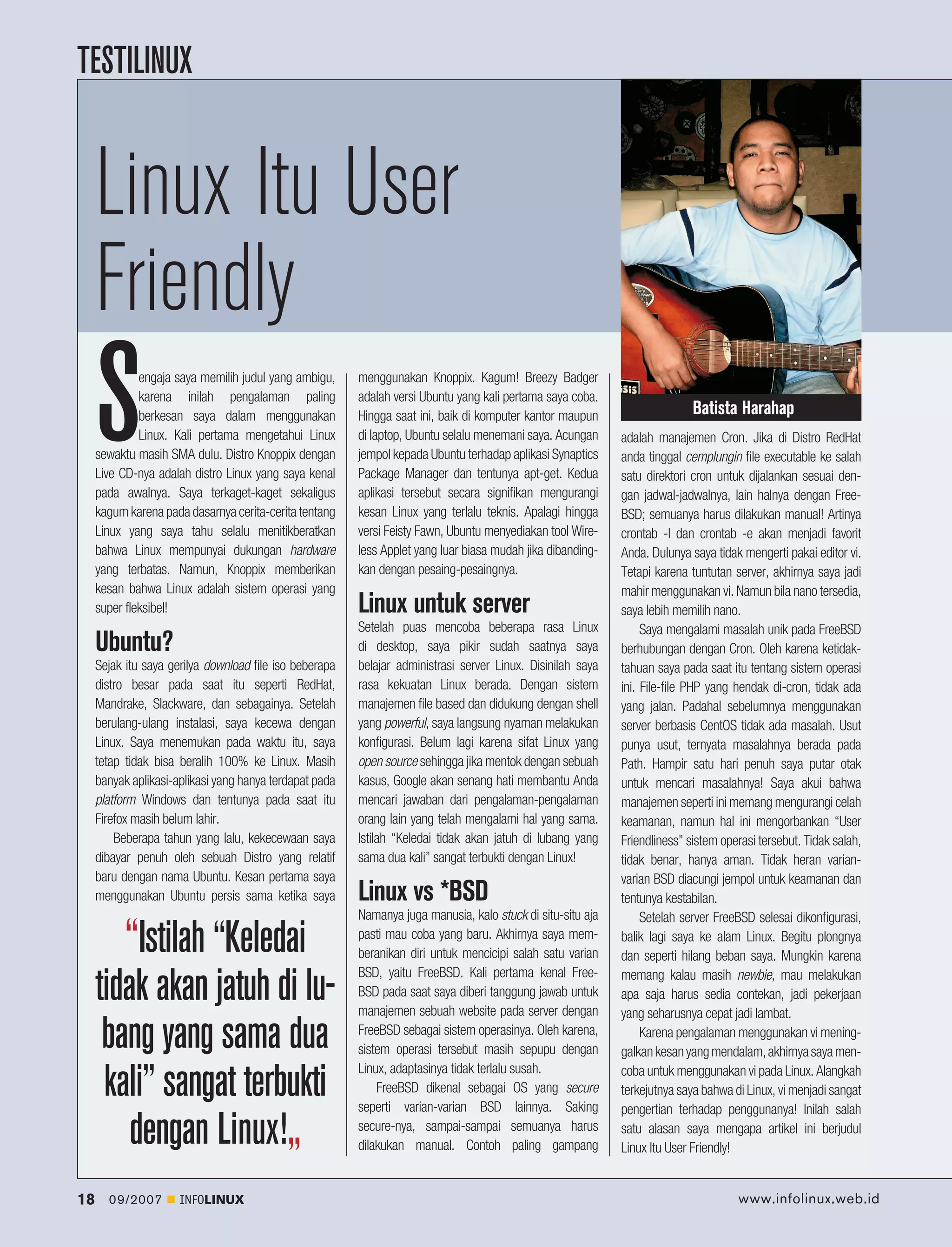 Linux Itu User Friendly | PDF