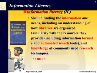 Information Literacy: What is it? | PPT
