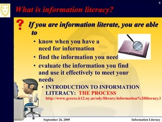 Information Literacy: What is it? | PPT