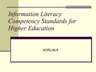 Information Literacy | PPT