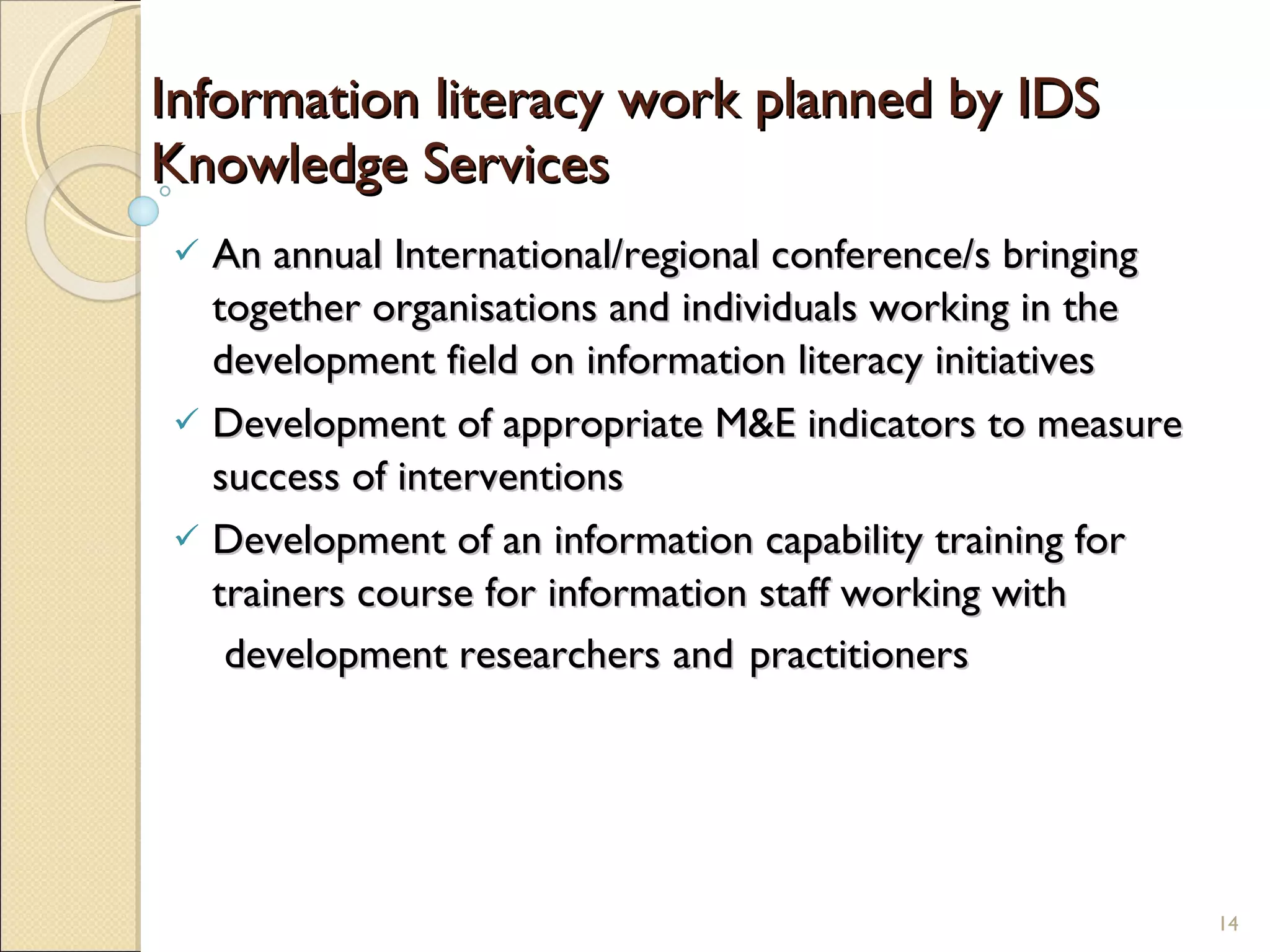 Information literacy presentation | PPT