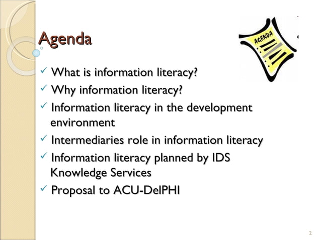 Information literacy presentation | PPT