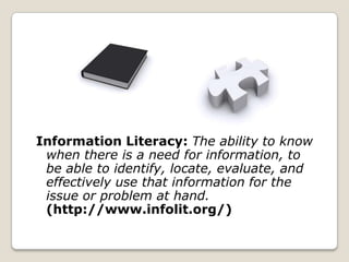Information Literacy Assessment Presentation | PPT