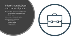 Information literacy: a new definition and the role of library and ...