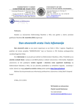 Infomanija2013 dopis | PDF