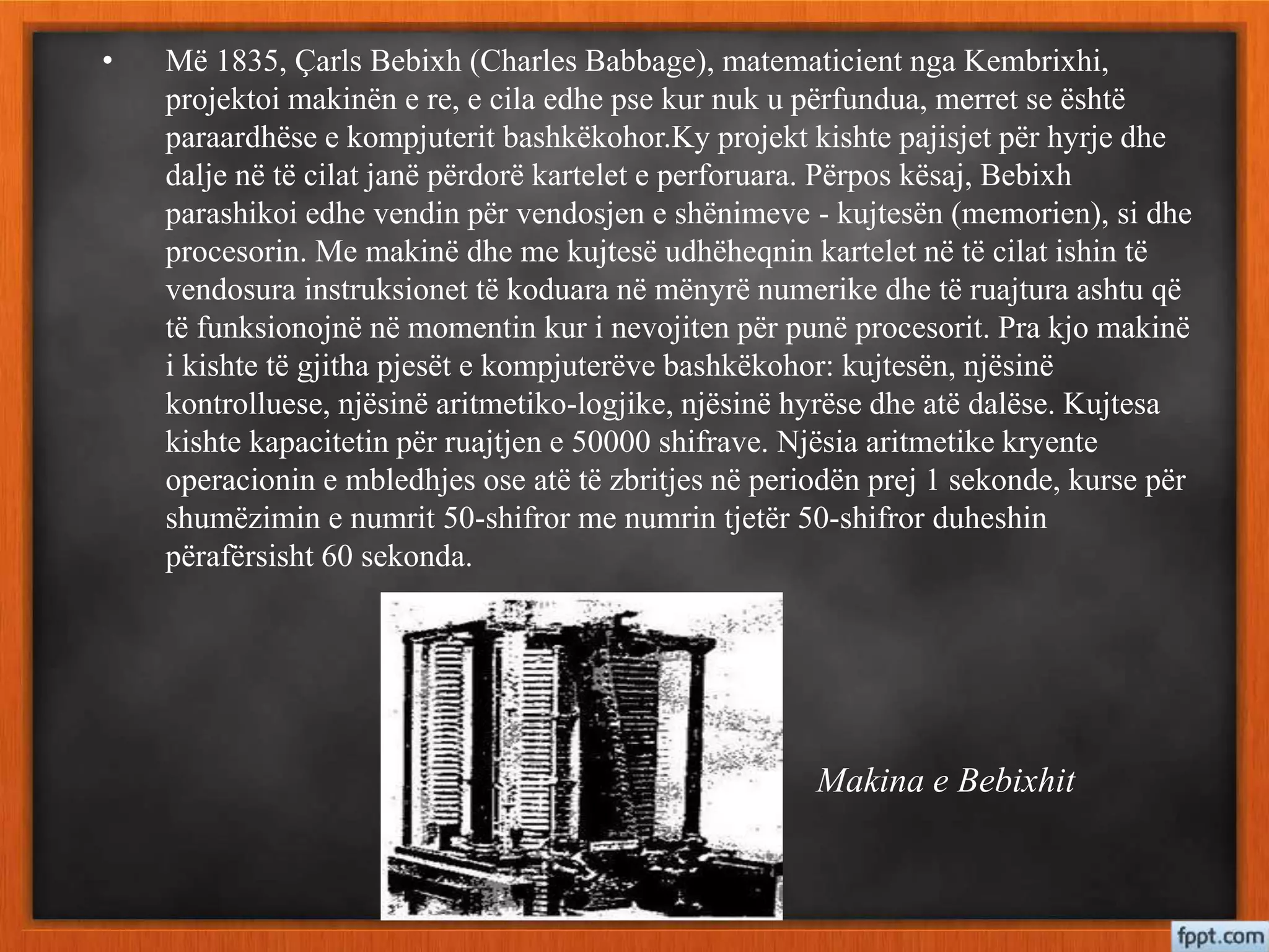 Histori dhe zhvillimi i kompjuterave | PPTX