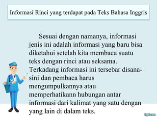 Informasi Rinci beserta Contoh Soal dan Pembahasan | PPTX