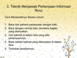 Informasi Rinci beserta Contoh Soal dan Pembahasan | PPTX