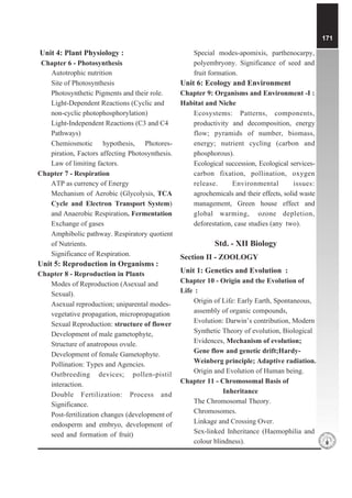 Infomatica Academy - Class - 11 Biology Syllabus | PDF