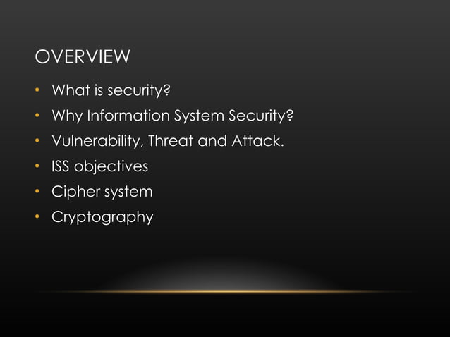 Infomation System Security | PPT