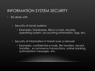Infomation System Security | PPT