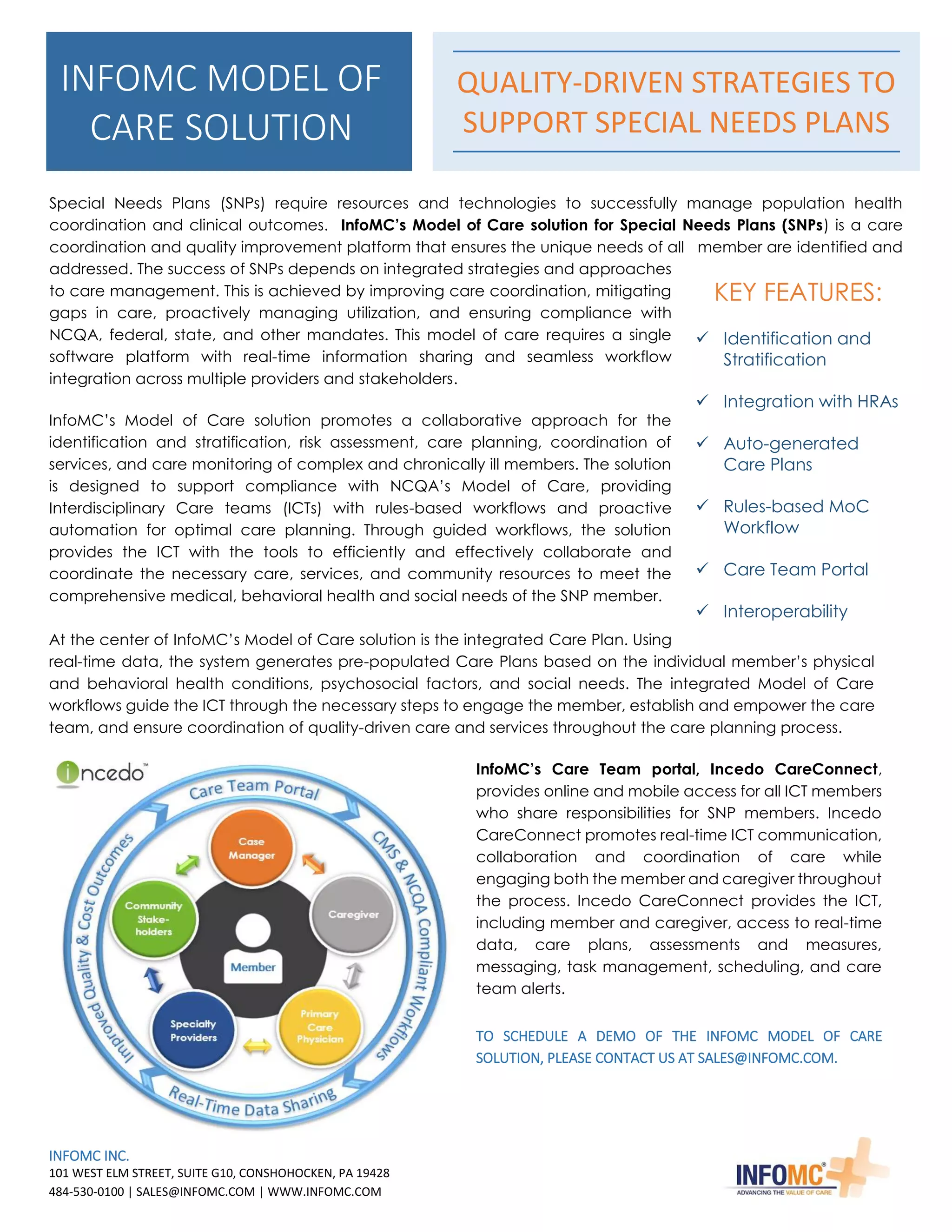 InfoMC Model of Care Solution | PDF