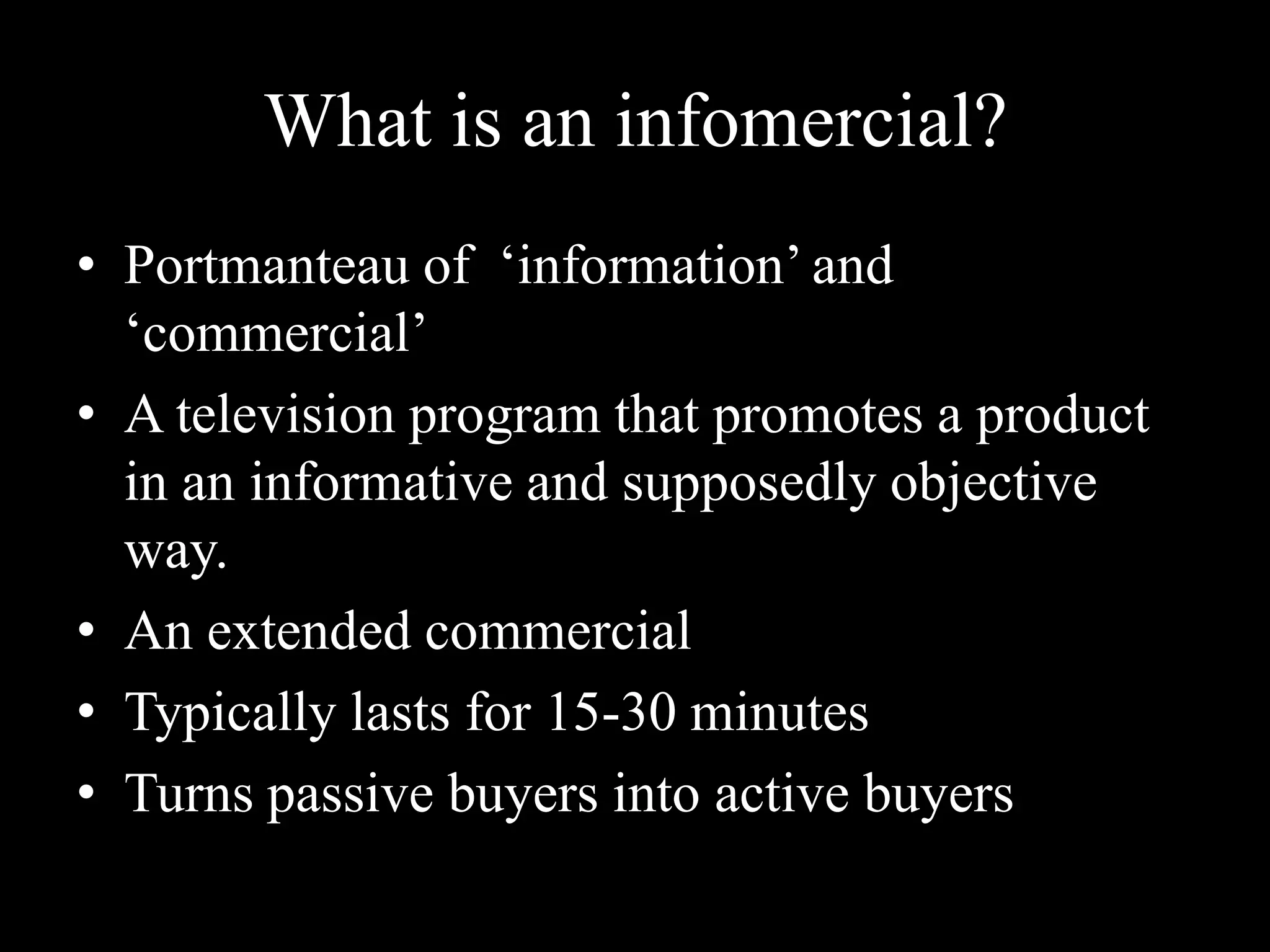 Infomercial ads | PPT