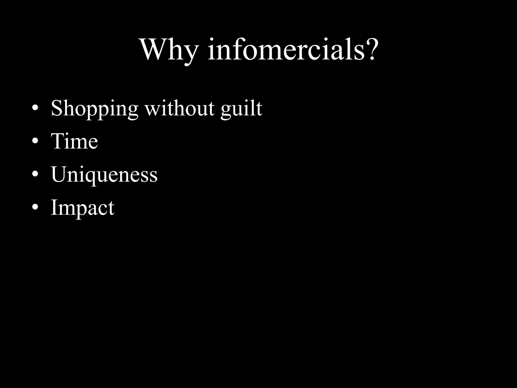 Infomercial ads | PPTX